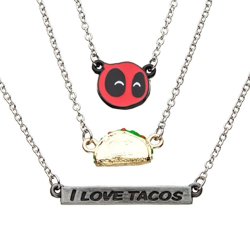 Fun Marvel Deadpool Three-Tier Tacos Pendant Necklace – Jewelry Brands Shop
