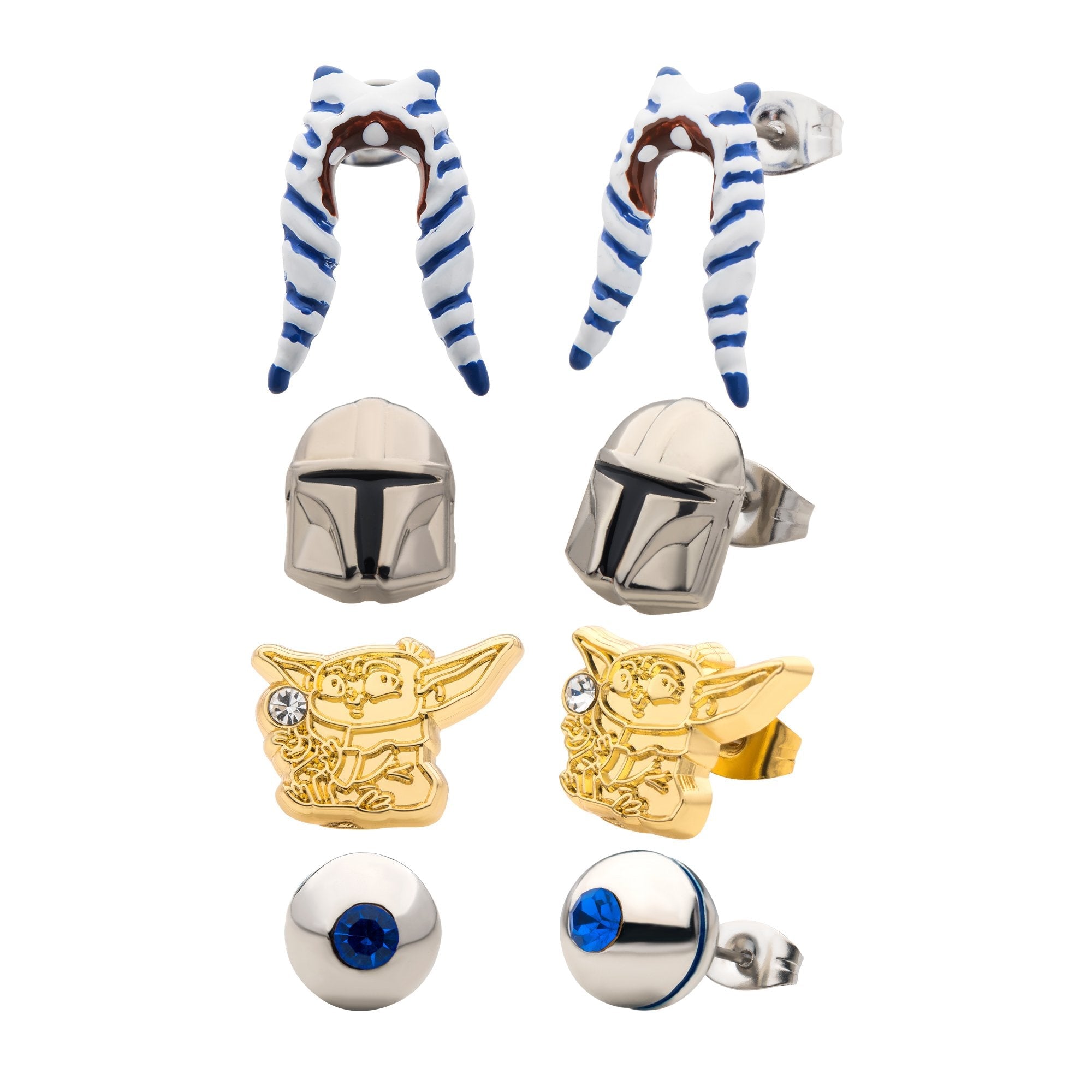 Star Wars The Mandalorian Stud Earrings Set