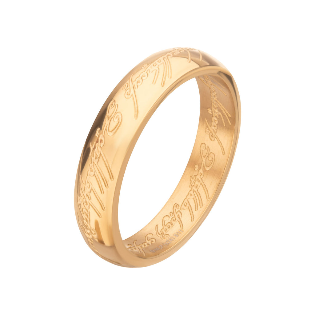 The Lord of the Rings Stainless Steel Gold One Ring IP – Jewelry Brands ...